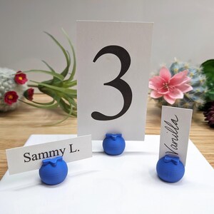 Blueberry Place Card Holder for Wedding Table Numbers, Name Tags, and ...