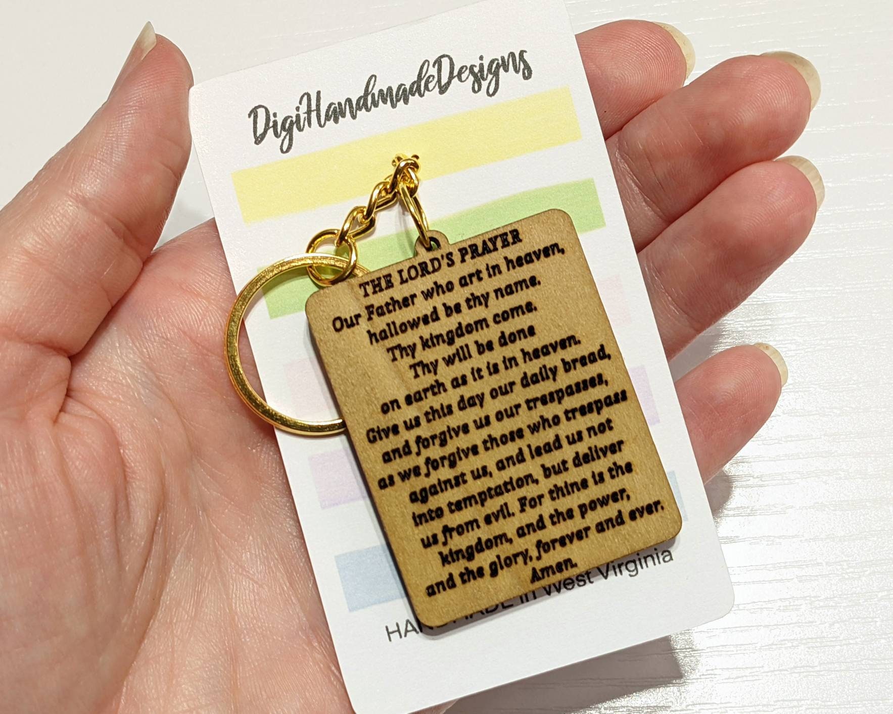 The Lord's Prayer Keychain // Gift for Christian / | Etsy