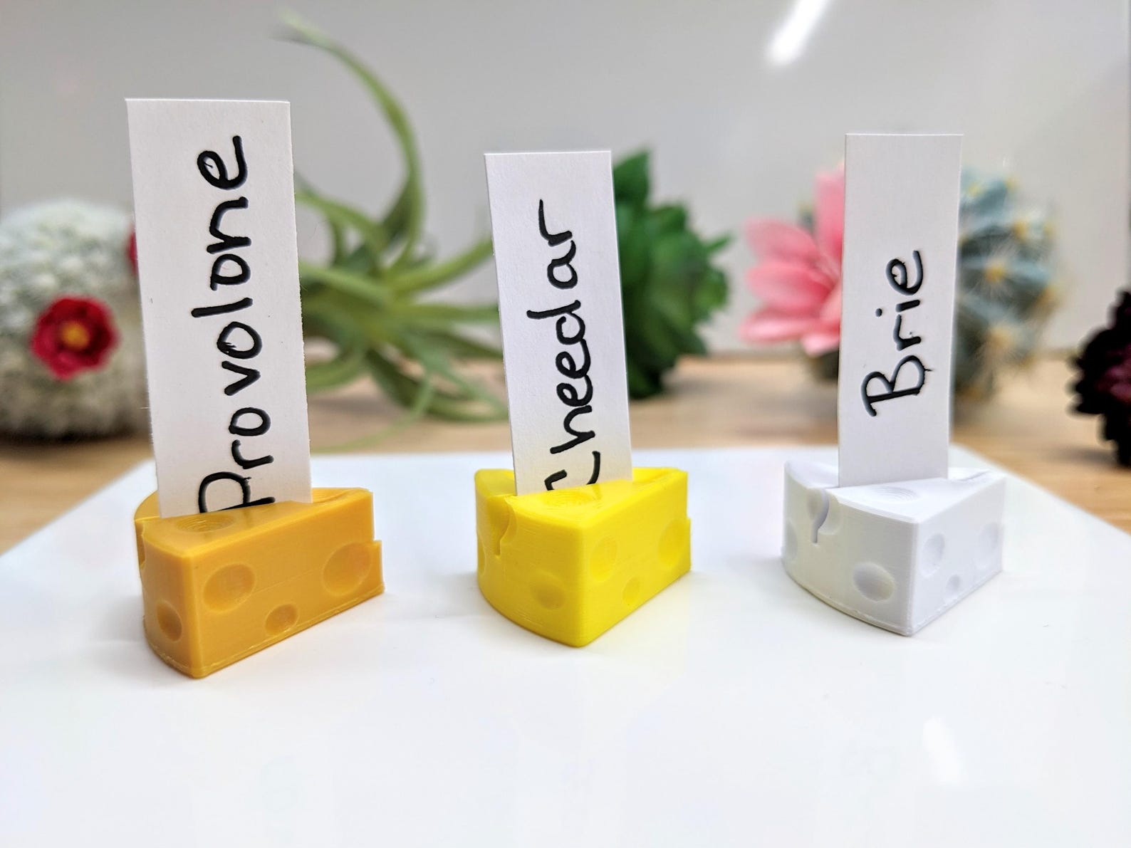 Cheese Wedge Place Card Holder for Wedding Table Numbers, Charcuterie ...