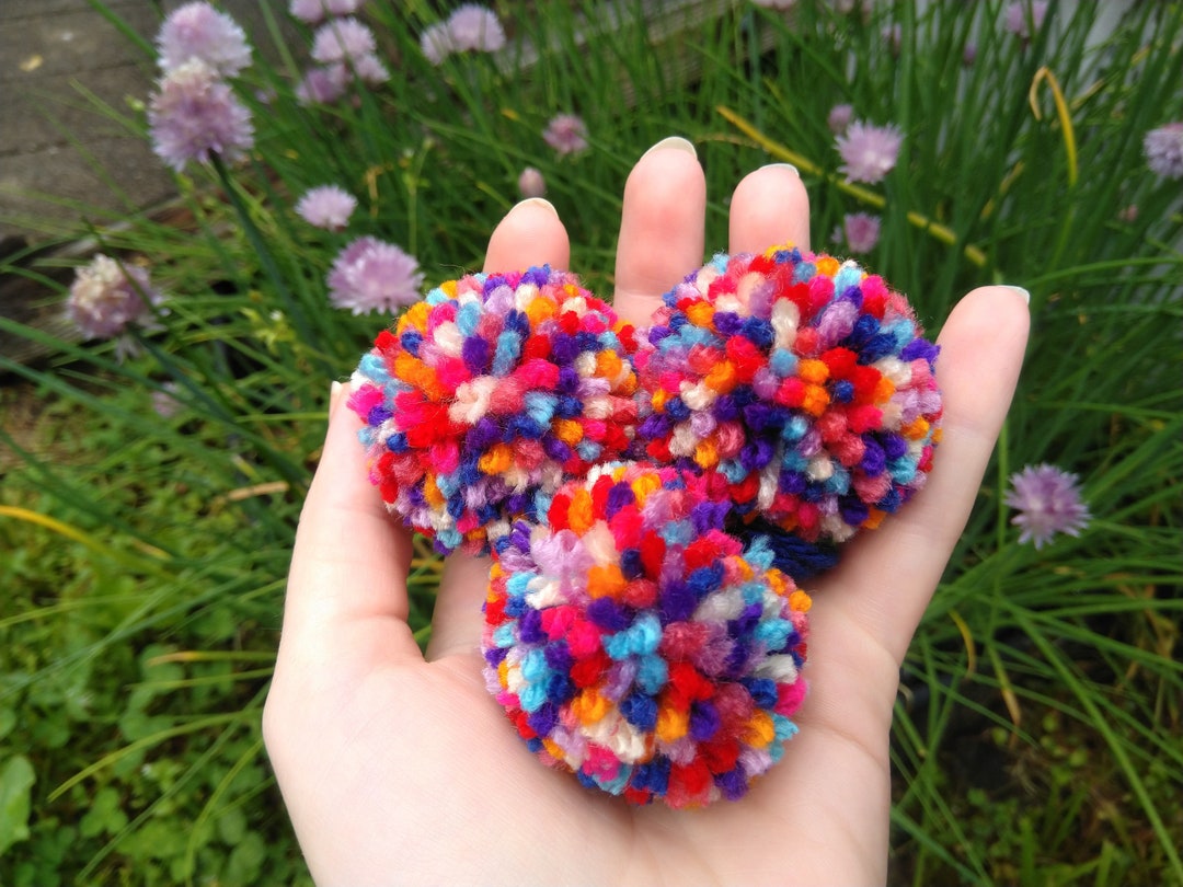 Multicolored Pompoms, Mixed Color Pompom, Colorful Pom Pom, Assorted ...