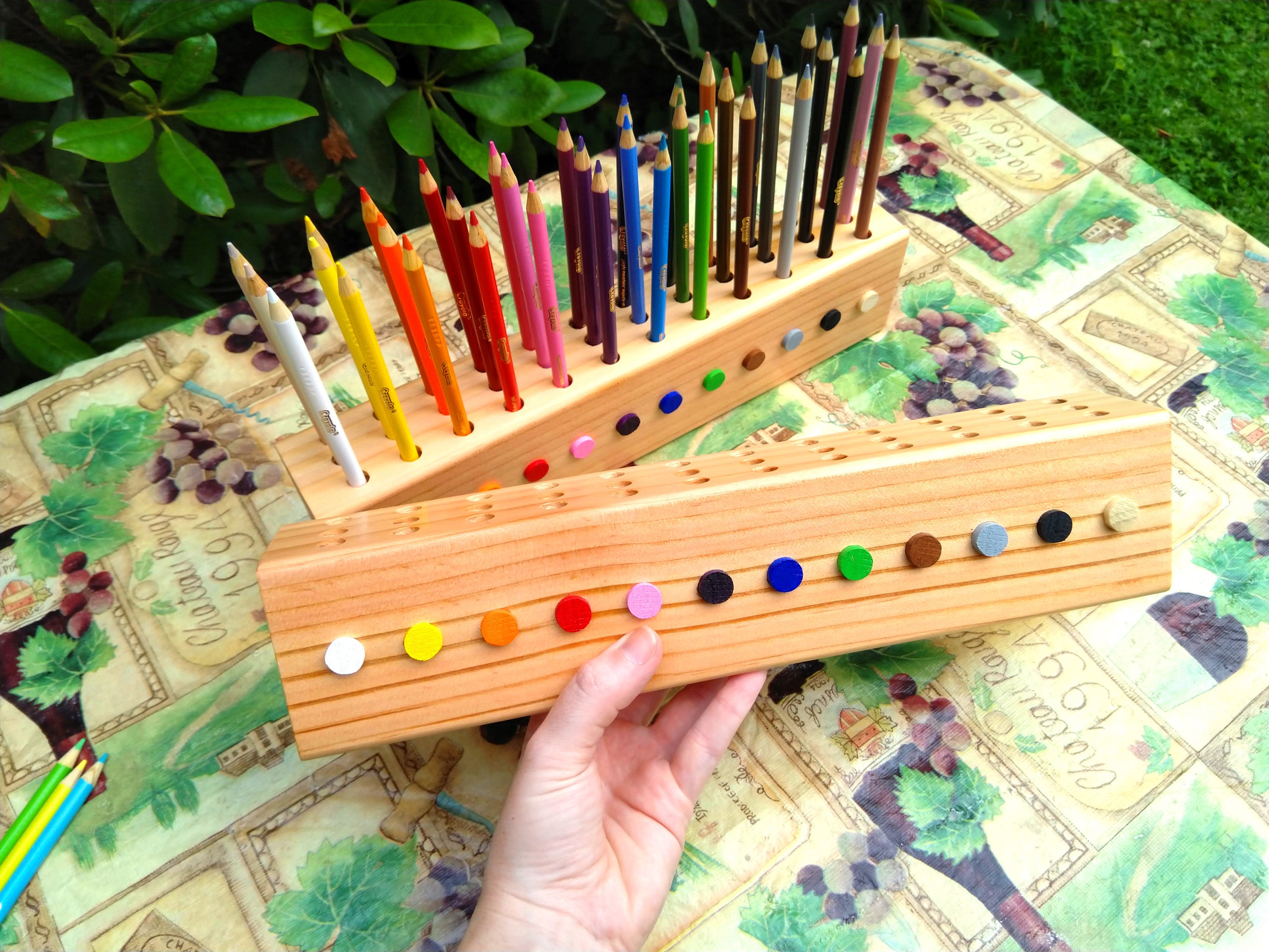 Mini Colored Pencil Desk Organizer 36 Colored Pencil Pencil | Etsy