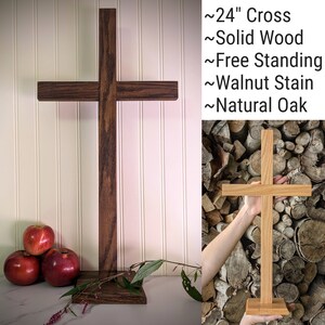 Tabletop Cross, Large 24" Cross, Rustic Cross Decor, Cross With Base ...