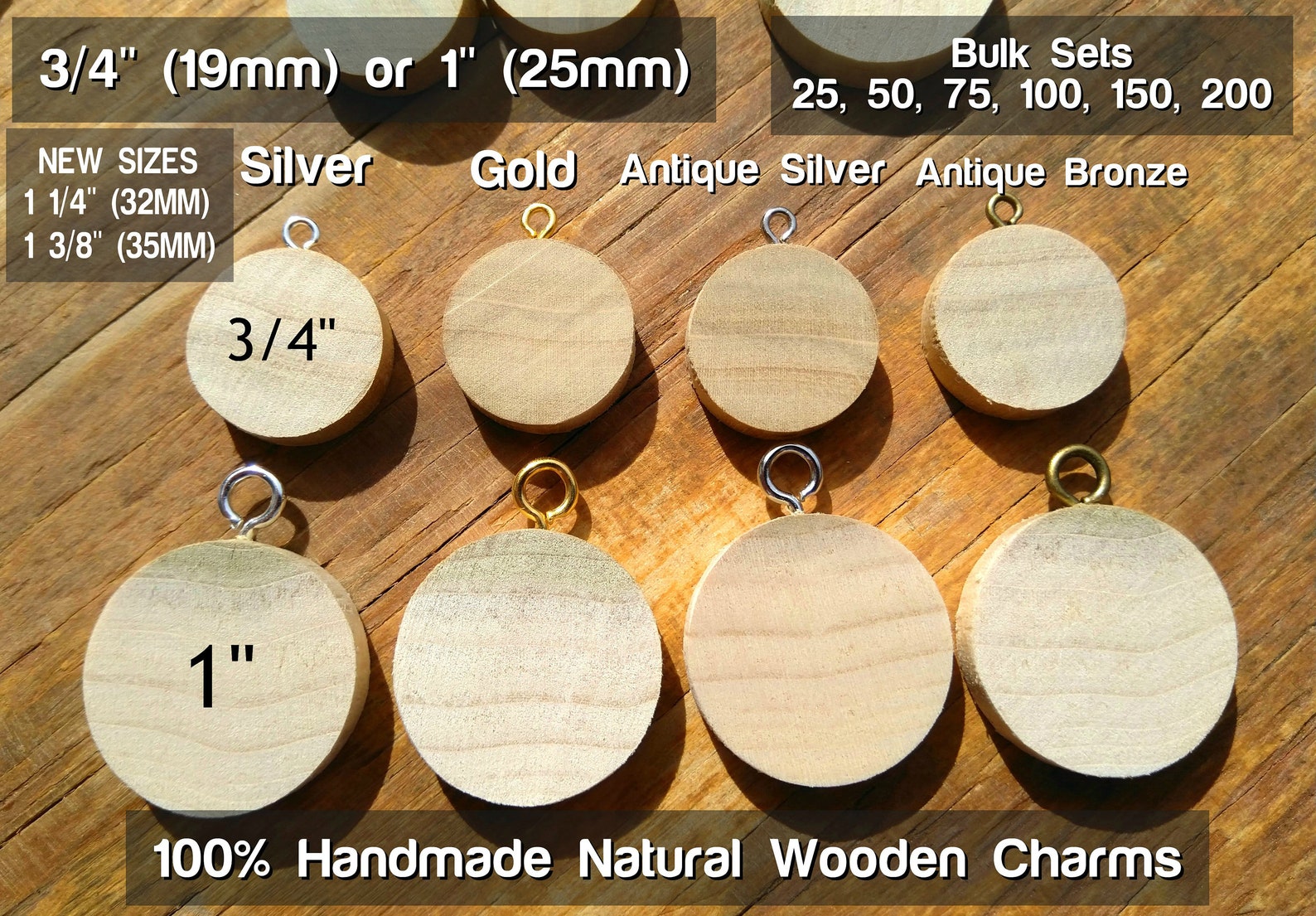Bulk Charms Blank Wood Charms Craft Charms Wood Pendant - Etsy