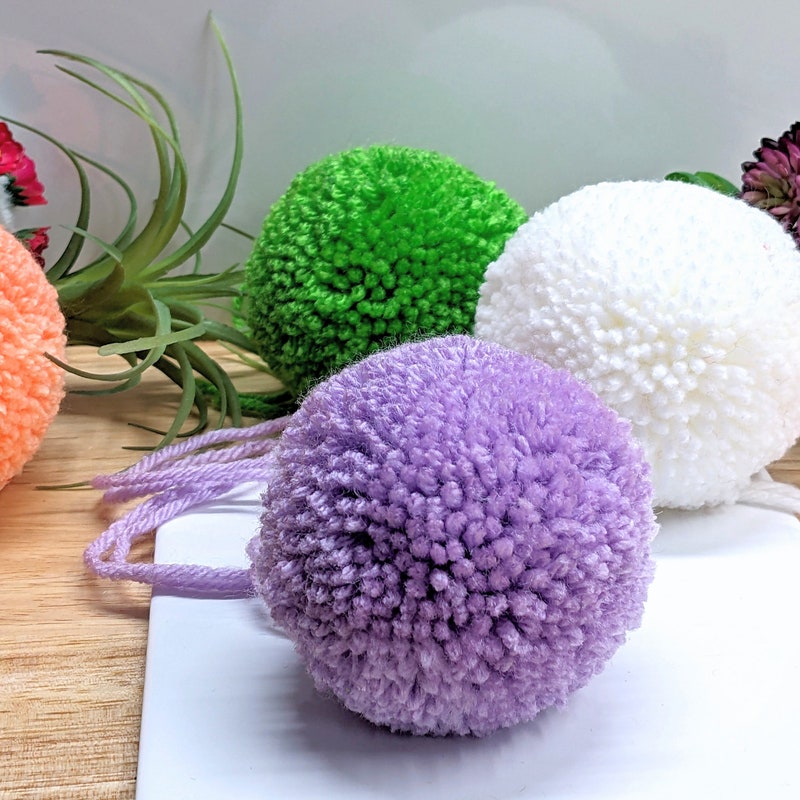 3” Yarn Pom Poms White - Etsy