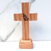Solid Oak Mini Cross With Base, Small Cross, Cross on Stand, Oak Cross ...