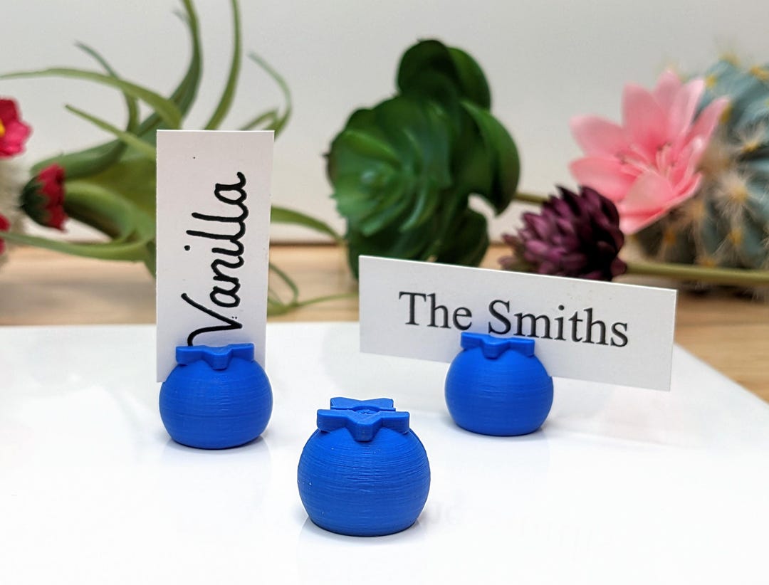 Blueberry Place Card Holder for Wedding Table Numbers, Name Tags, and ...