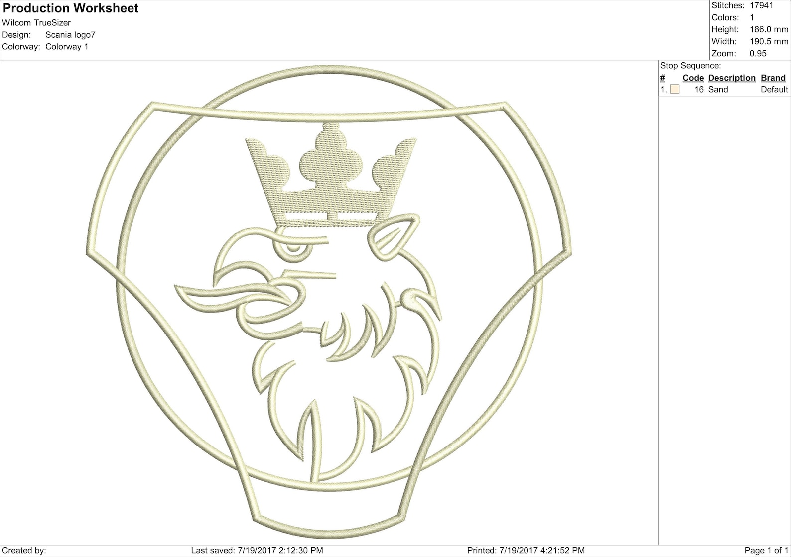 Scania logos embroidery designs Griffin Scania v8 logo | Etsy