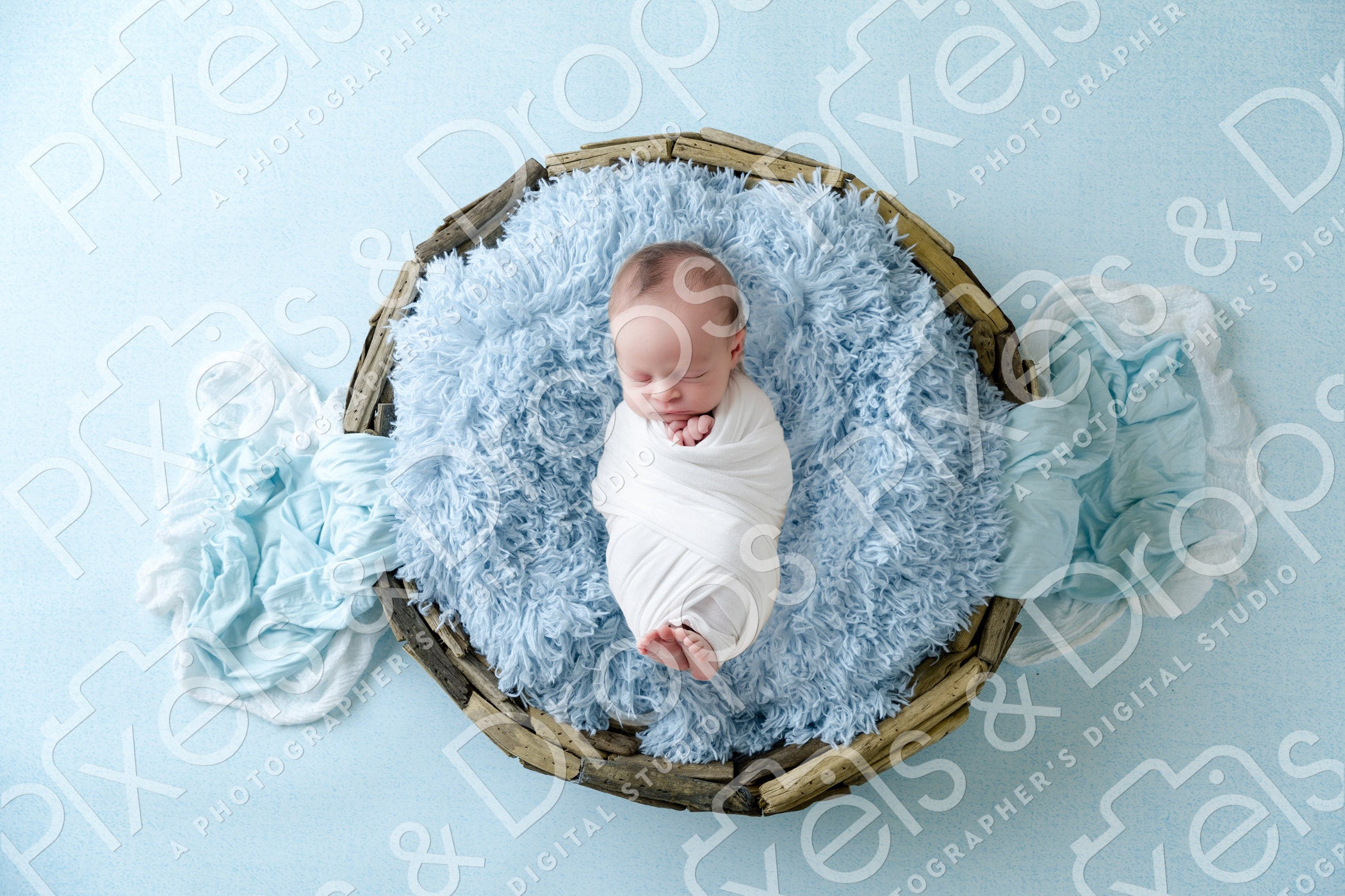 Light Blue Newborn Digital Backdrop, Digital Backdrop for Newborn ...