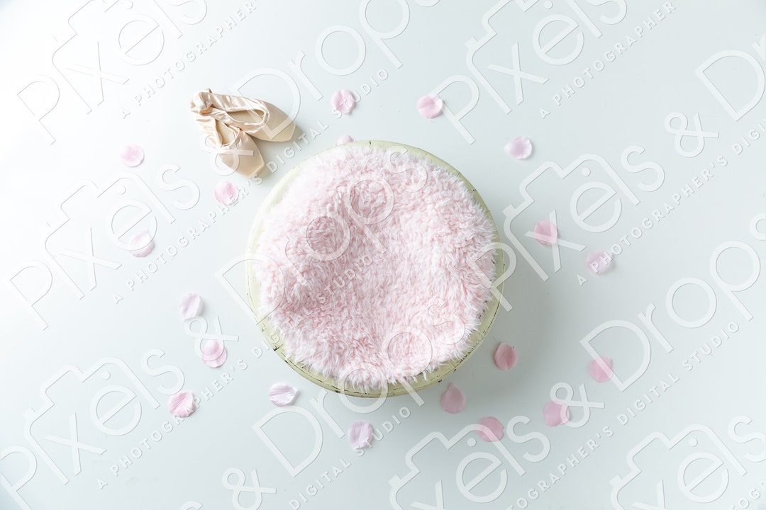 Pink Slippers Newborn Digital Backdrop, Digital Backdrop for Newborn ...