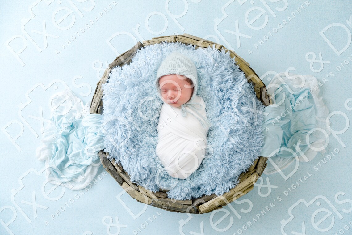 Light Blue Newborn Digital Backdrop Digital Backdrop for | Etsy