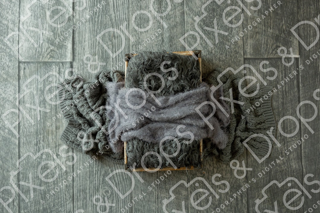 Gray Fur Newborn Digital Backdrop, Digital Backdrop for Newborn ...