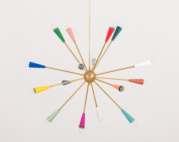 Large Italian Colorful Sputnik Chandelier Lamp - Etsy