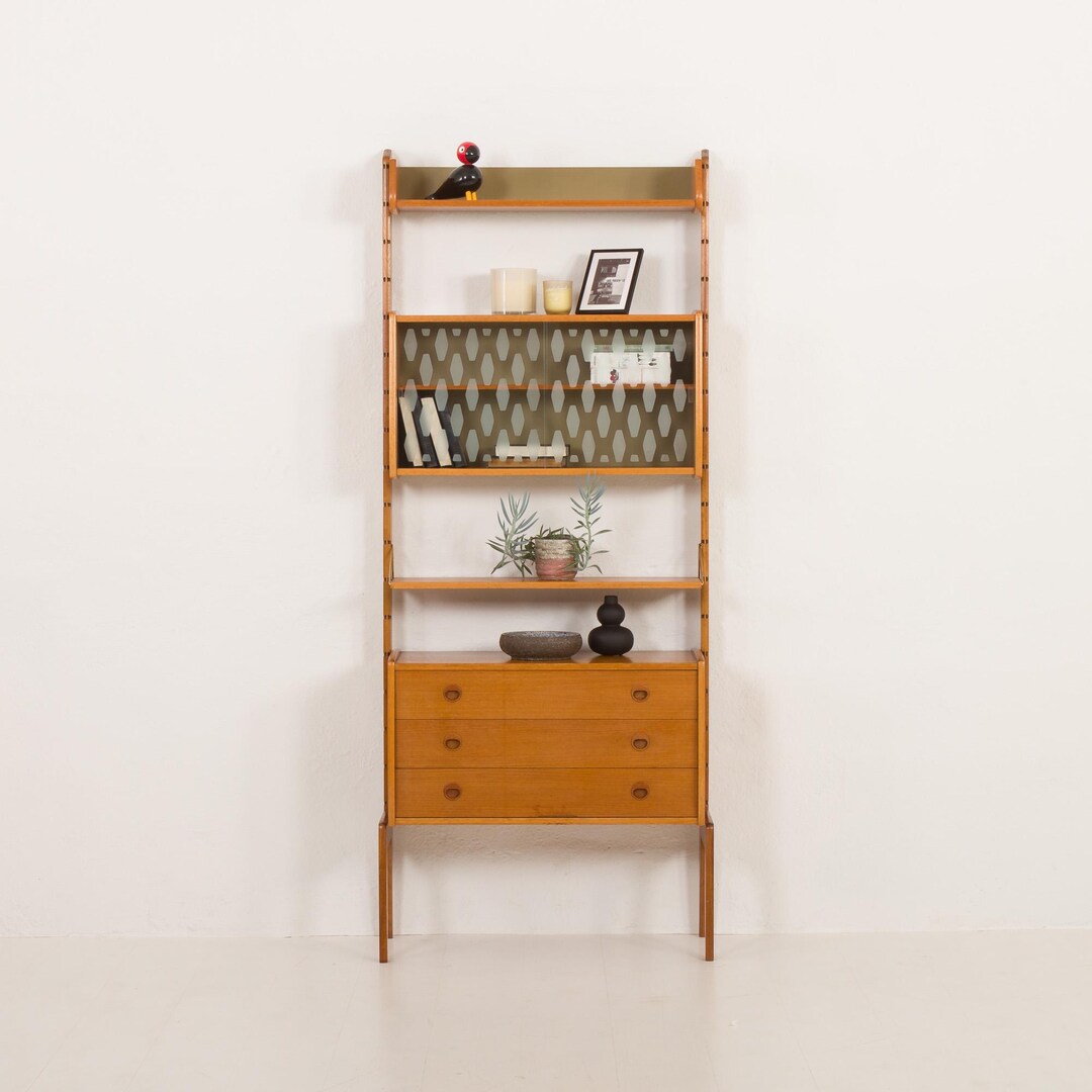 Ergo Free-standing Wall Unit in Teak by John Texmon, Norway 1960s - Etsy