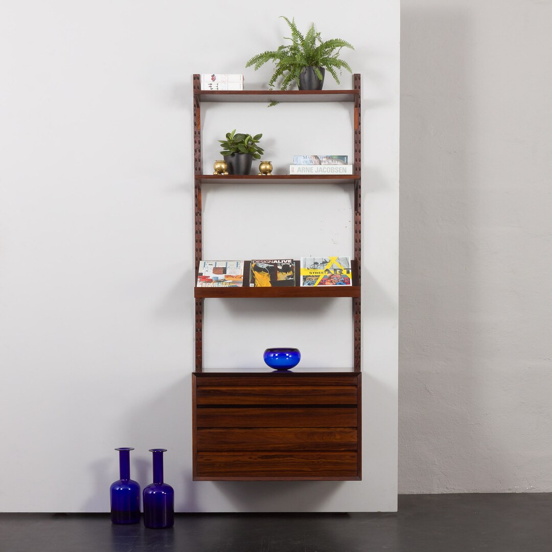 Poul Cadovius Rosewood One Bay Wall Unit, Denmark, 1960s. - Etsy