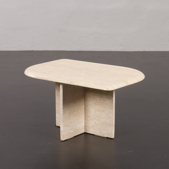 Mid century travertine coffee table store