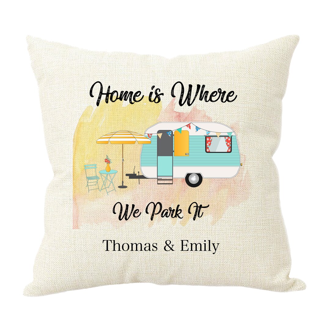Personalised Caravan Cushion Pillow - Unique Gift Ideas & Presents for ...