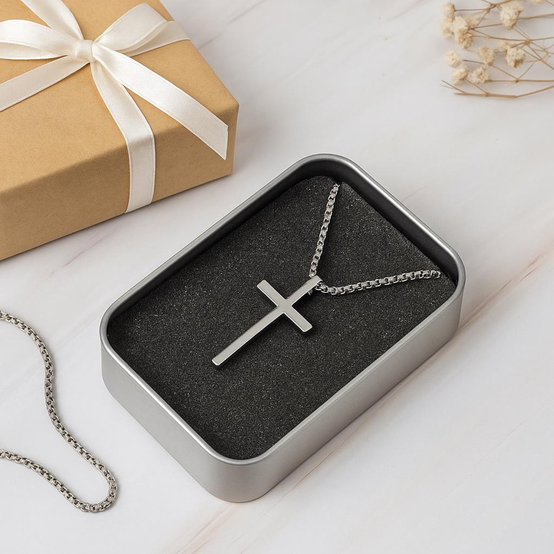 Personalized Cross Name Necklace – Custom Engraved Cross Pendant for ...