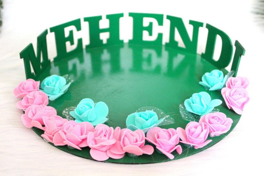 Hijet Indian Traditional Mehndi Platter/ Mahendi Tray/ Gujarati Wedding ...