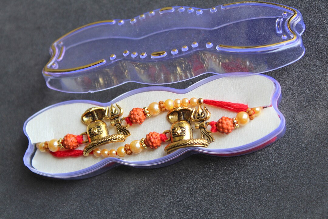 Buy Hijet 2 Pack Shivling Trishul Rakhi for Bhai/brother on Raksha ...