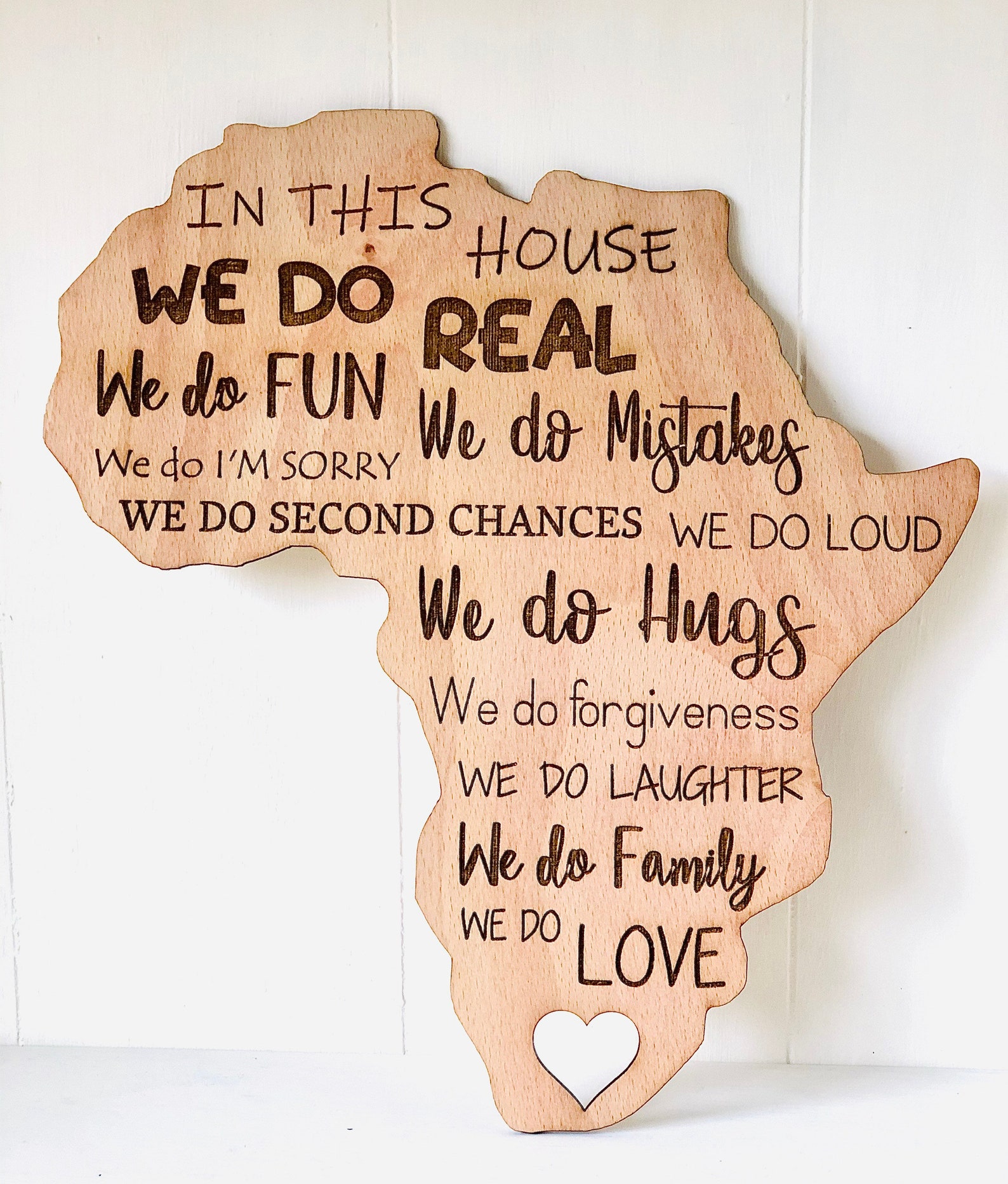 Africa Wooden Plaque- in This House.. - Etsy