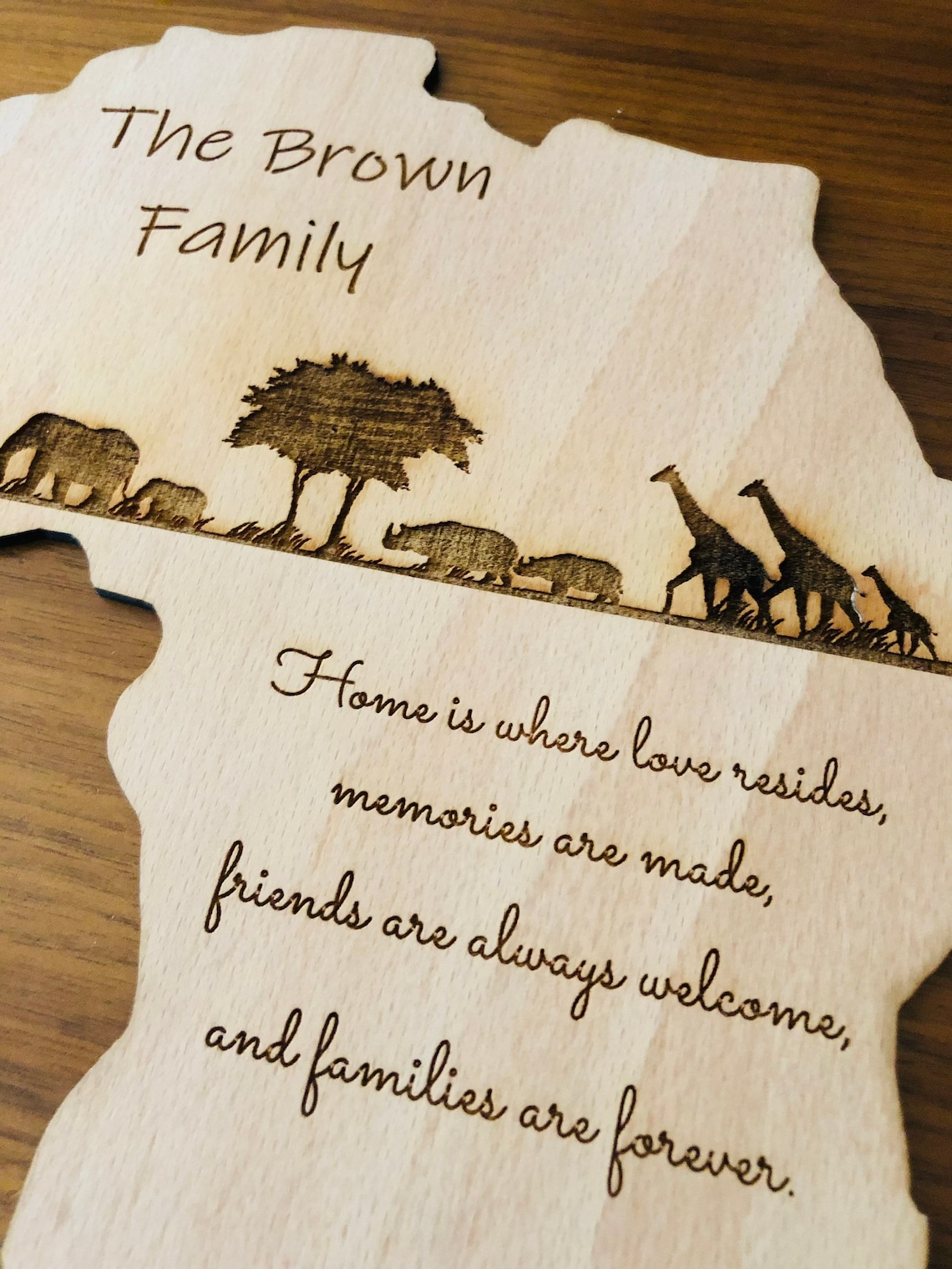 Africa Wall Plaque Personalised - Etsy