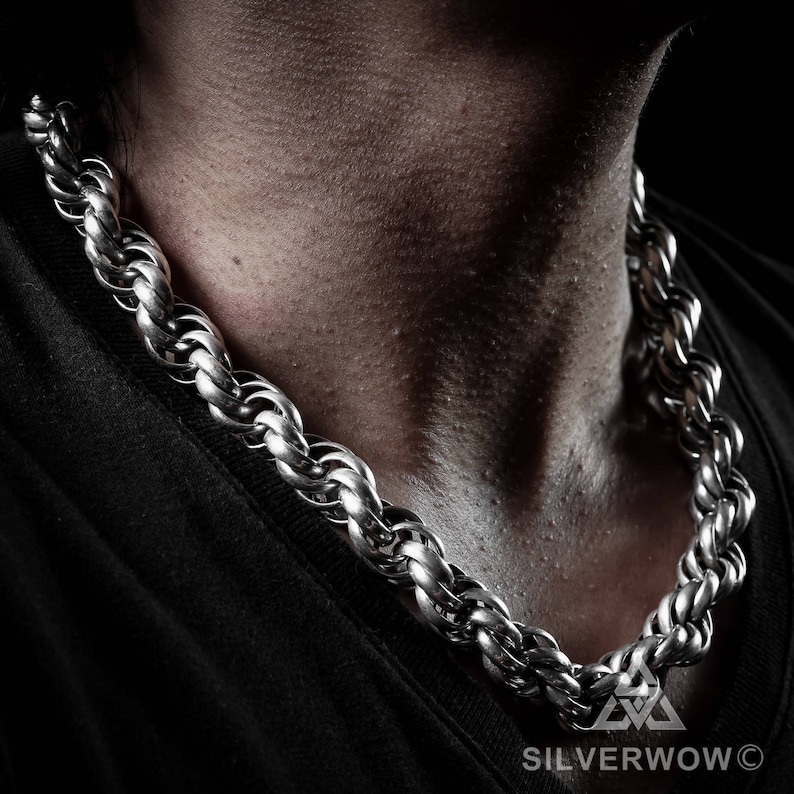 Rope Chain Dookie Necklace Heavy Chunky 925 Solid - Etsy