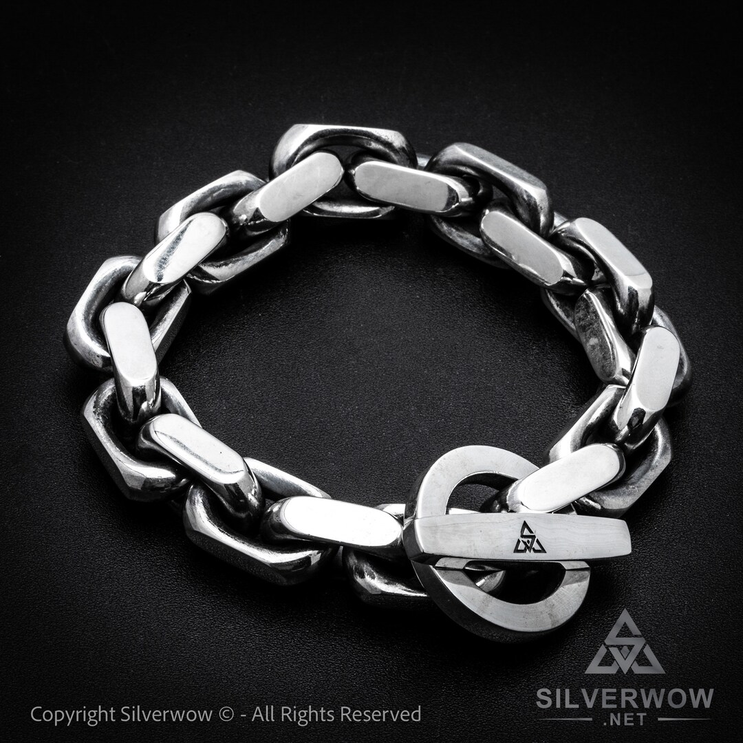 12mm T-bar, Toggle Chain Bracelet - Extra Heavy Version | 150g ...
