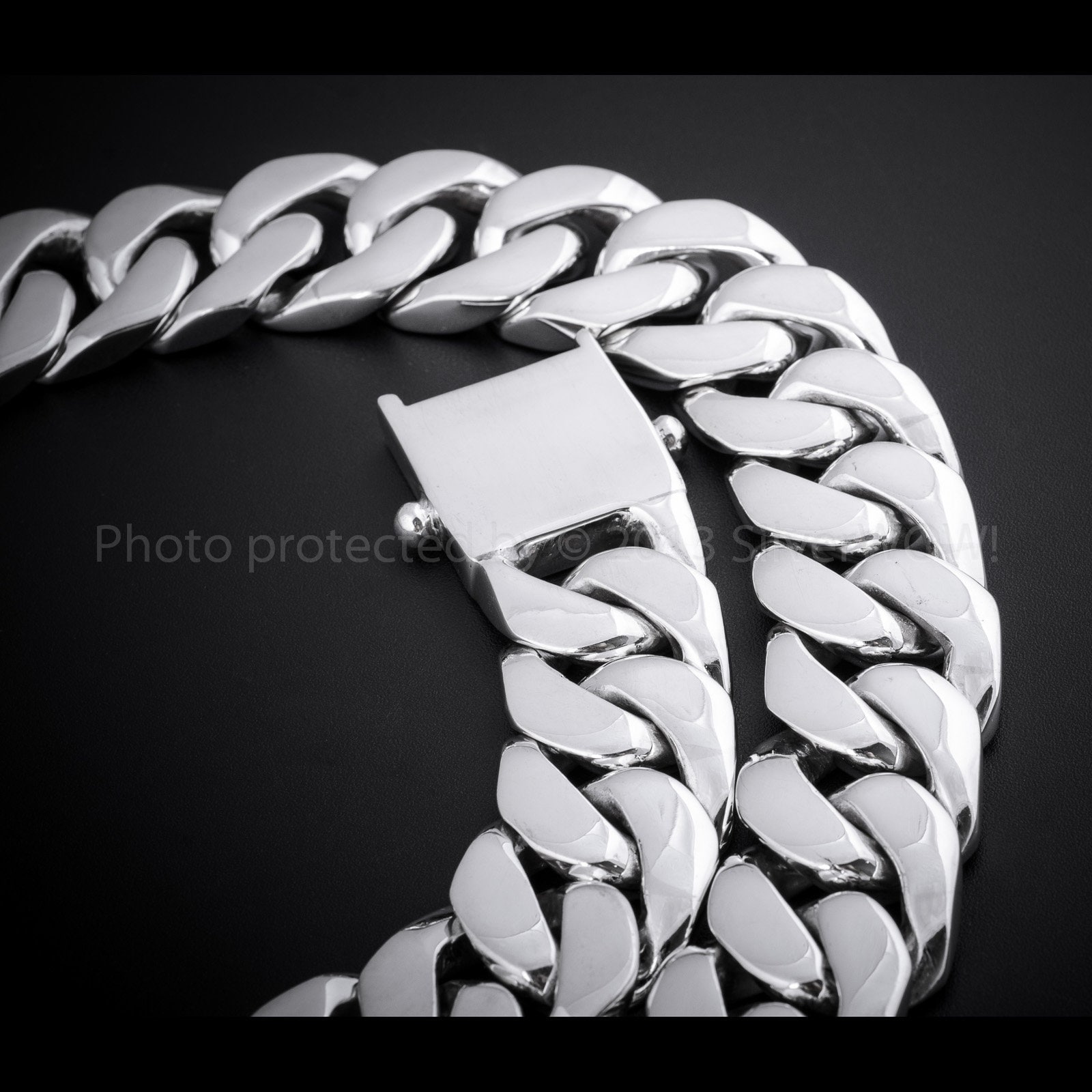 Curb Link Chain X 25mm Wide 925 Solid Sterling Silver Very - Etsy Canada