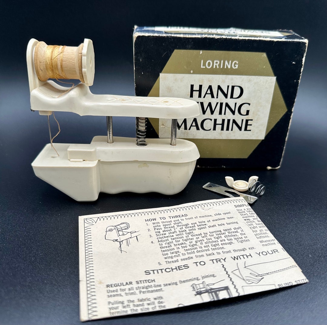 Vintage Loring Hand Sewing Machine in Original Box With Directions Made ...
