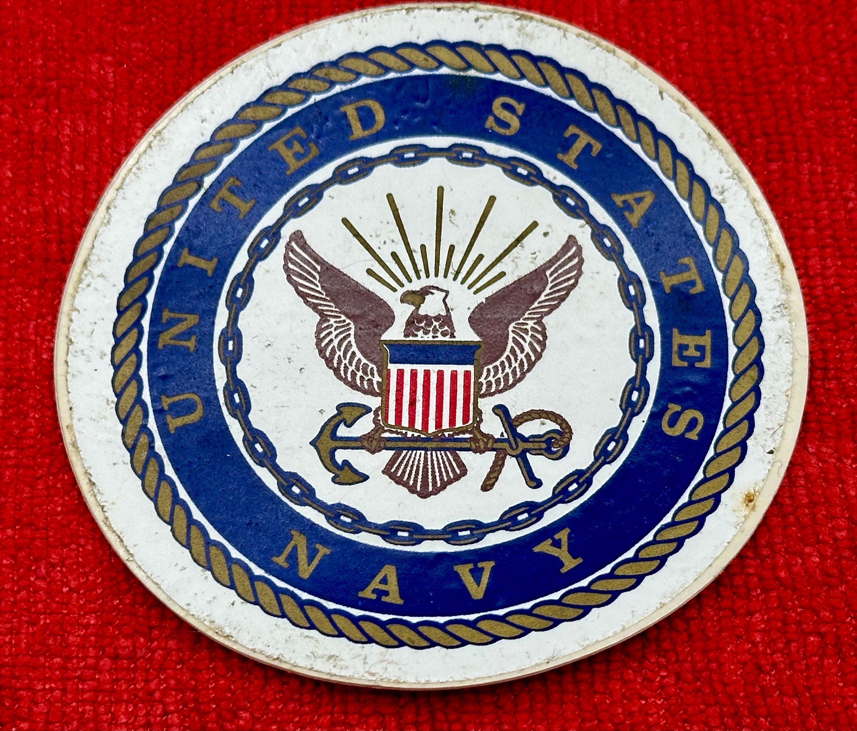 Vintage 1970s US Navy Decal Stickers, Eagle and Anchor Emblem (set of ...