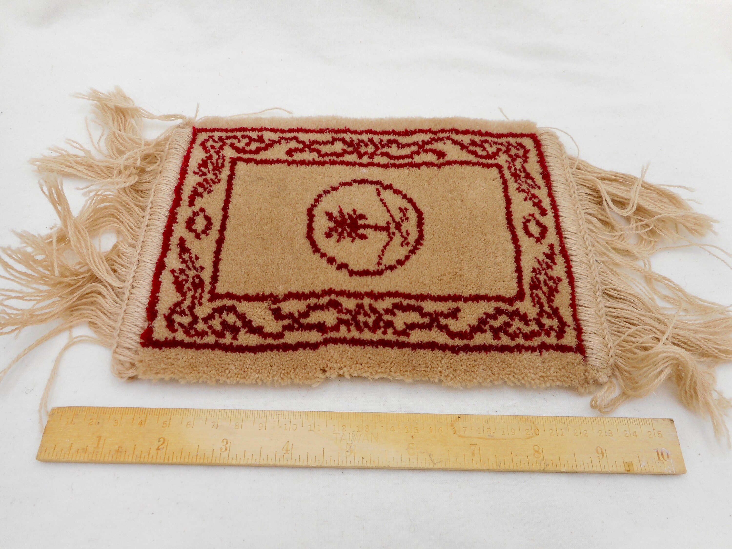 1980's Saudi Arabia Emblem Vintage Mini Woven Tapestry Rug N.C.F. KSA ...