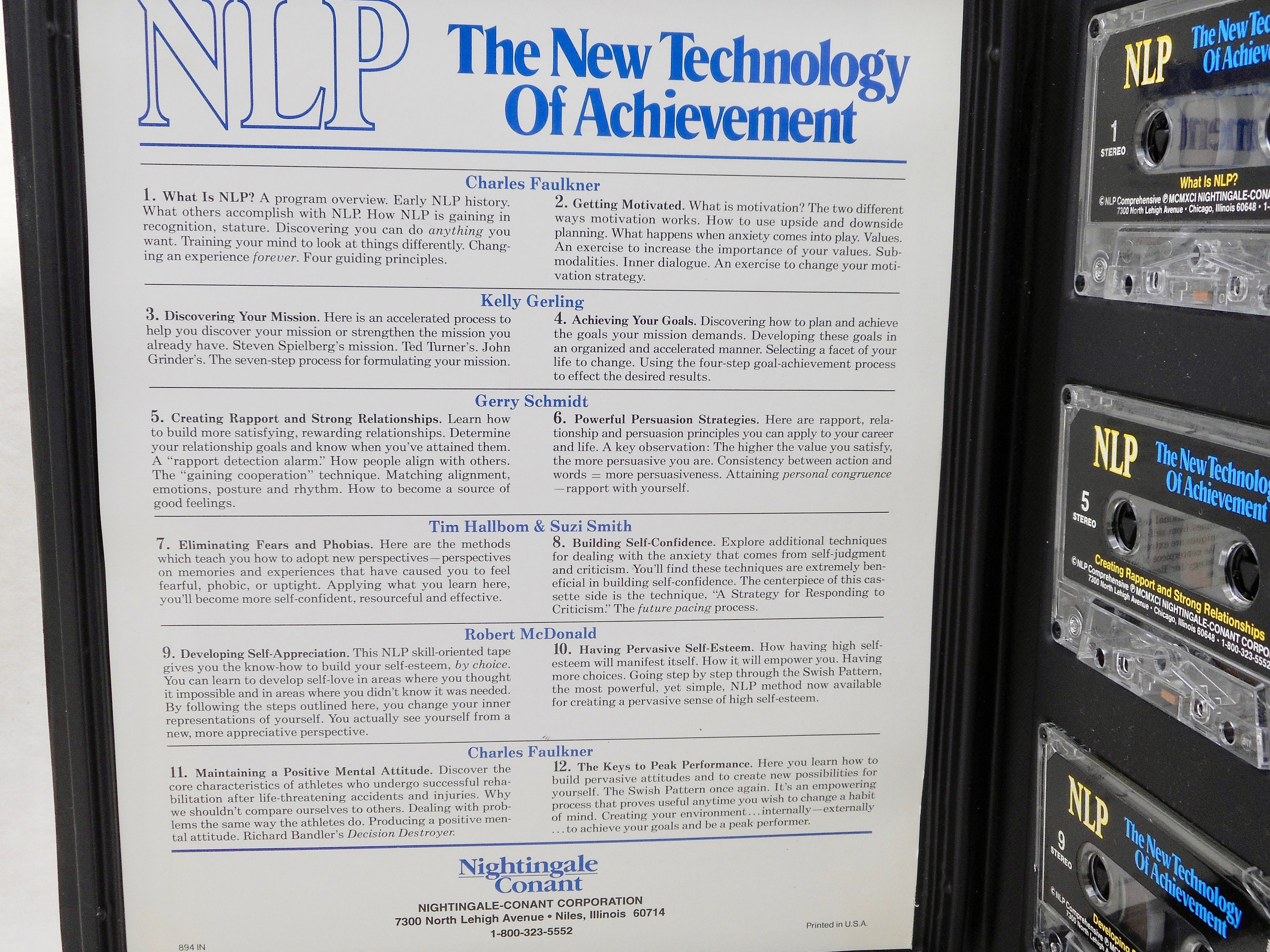 NLP Nightingale Conant Cassette Set: Self-help (1991) - Etsy
