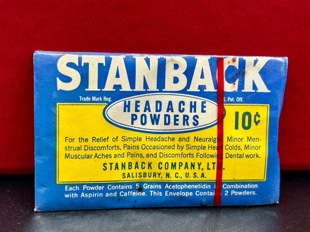 Vintage STANBACK Headache Powders 1960s Unopened Not for Use ...