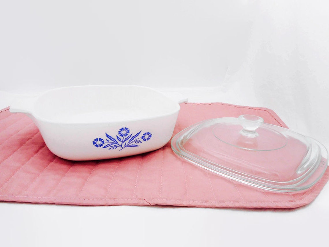 Vintage PYREX Cornflower Blue Corning Ware Dish P-1-B 1 Qt. W/ Pyrex ...