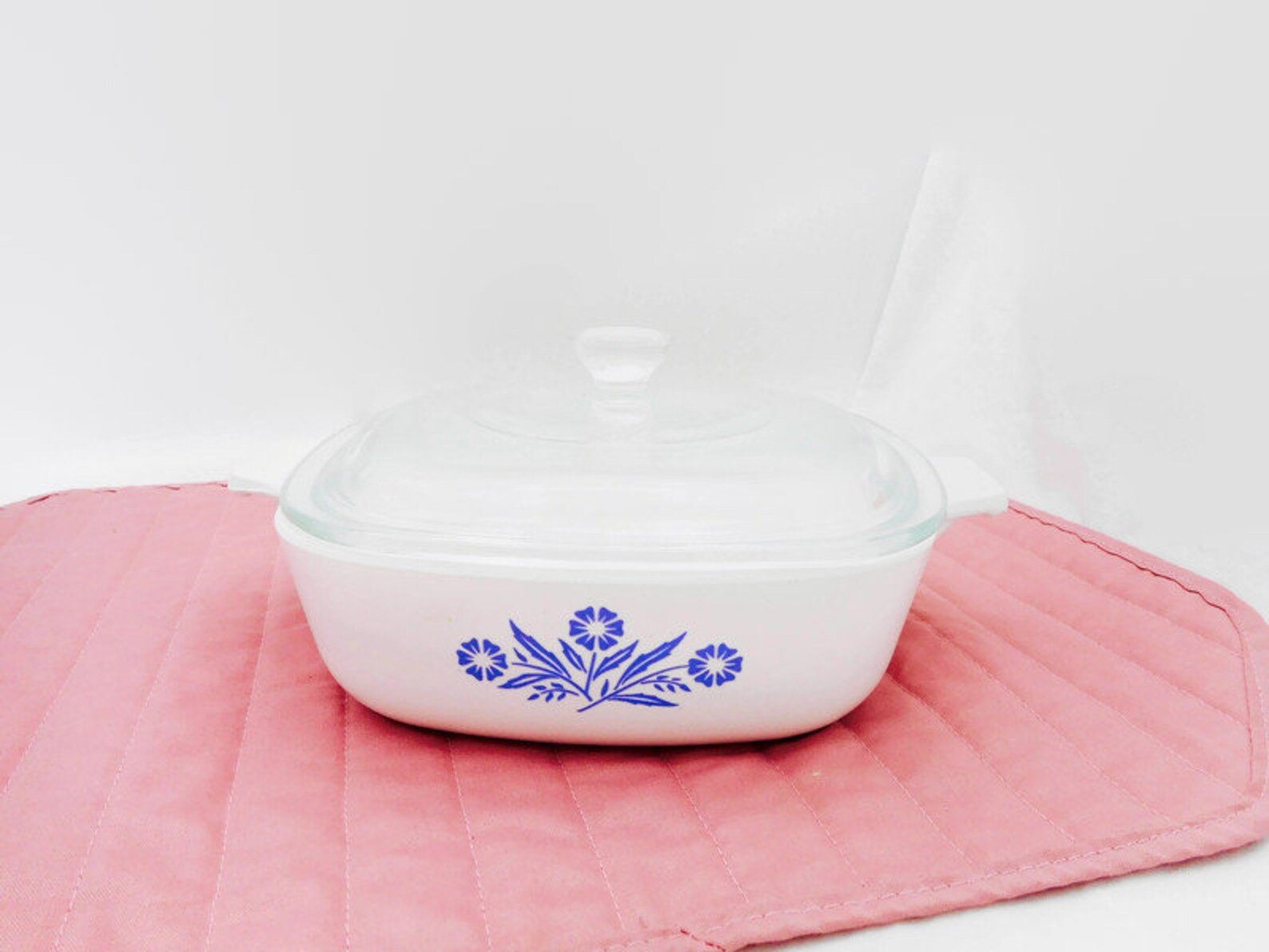 Vintage PYREX Cornflower Blue Corning Ware Dish P-1-B 1 Qt. W/ Pyrex ...