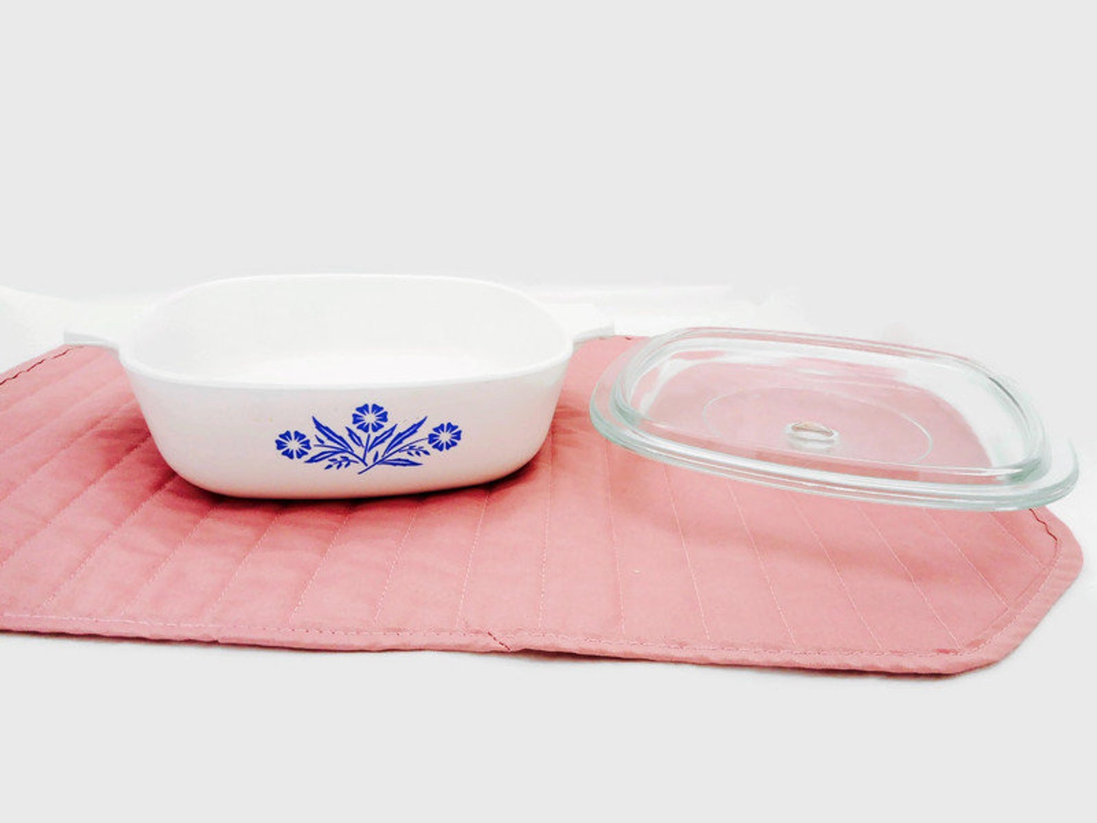Vintage PYREX Cornflower Blue Corning Ware Dish P-1-B 1 Qt. W/ Pyrex ...