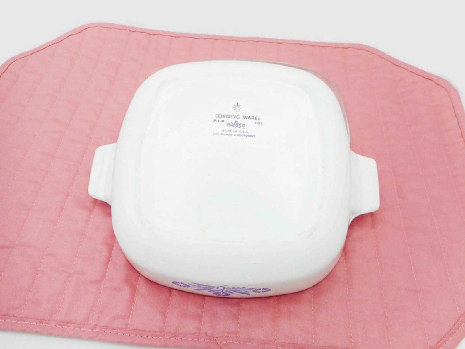 Vintage PYREX Cornflower Blue Corning Ware Dish P-1-B 1 Qt. W/ Pyrex ...