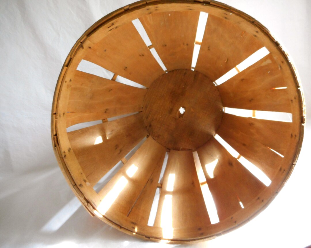 Vintage Split Wood Basket Fruit Basket Vegetable Basket Autumn Fall ...