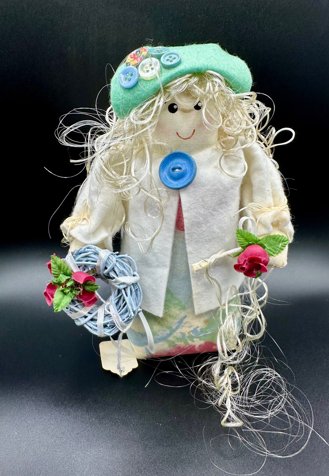 Handmade Doll Vintage Home Decor Standup Doll Happy Smiling Doll With ...