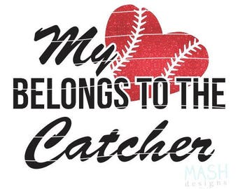 Softball catcher svg | Etsy