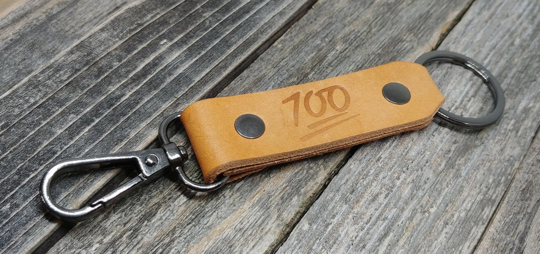 100% Engraved Custom Leather Keychain Fob Instagram Slogan - Etsy