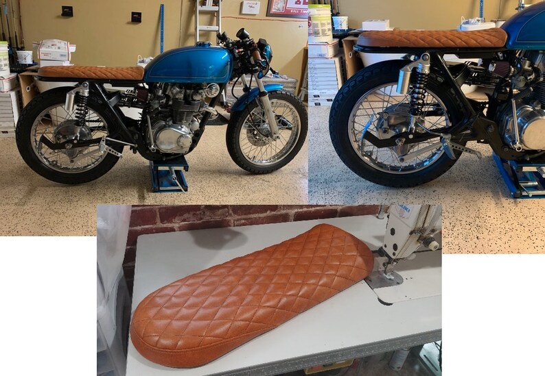 Custom Motorcycle Cafe Racer Brat Style Diamond Seat - Etsy