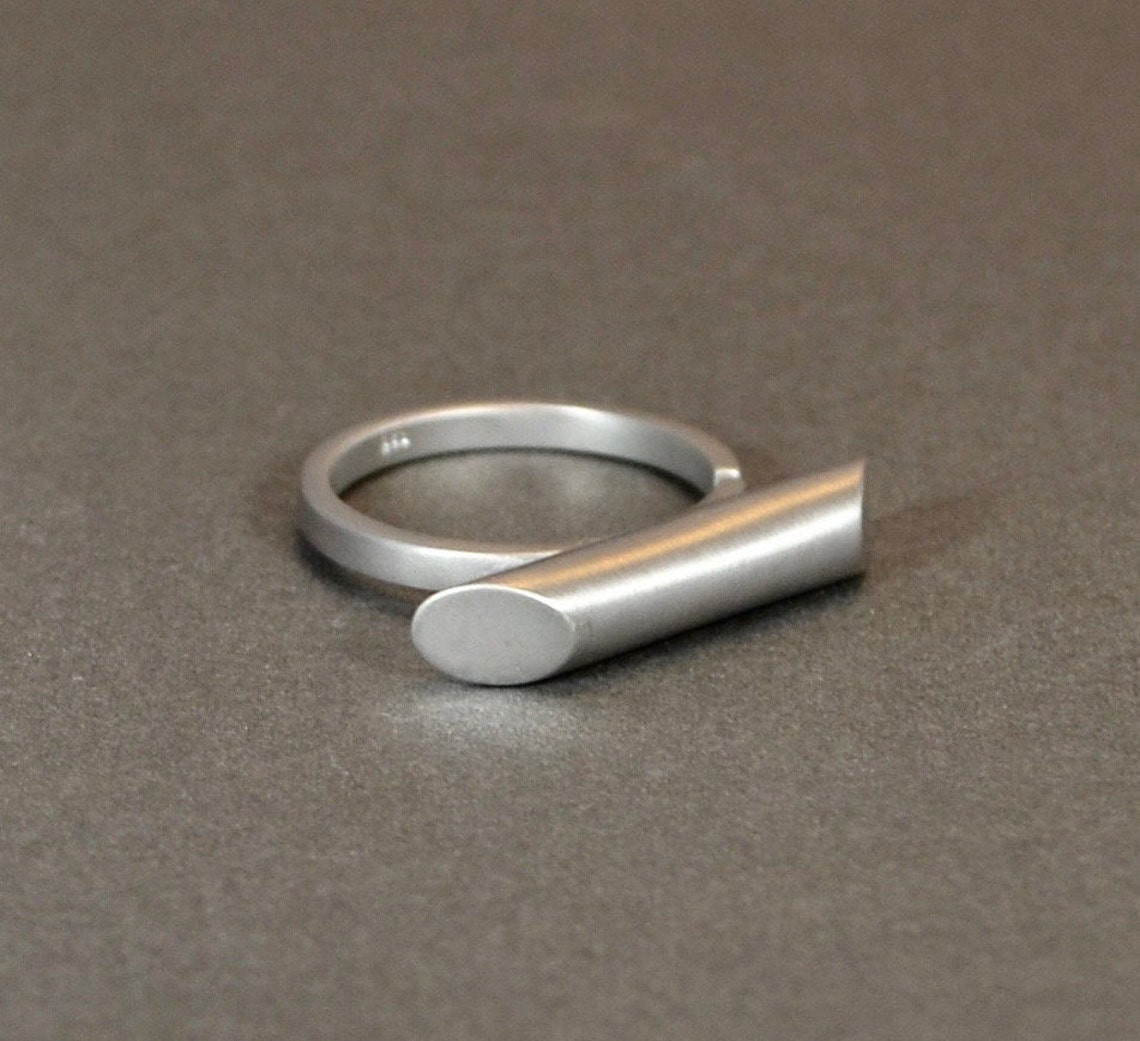 Sterling Silver Matte Ring Stackable Ring Minimalist Ring - Etsy