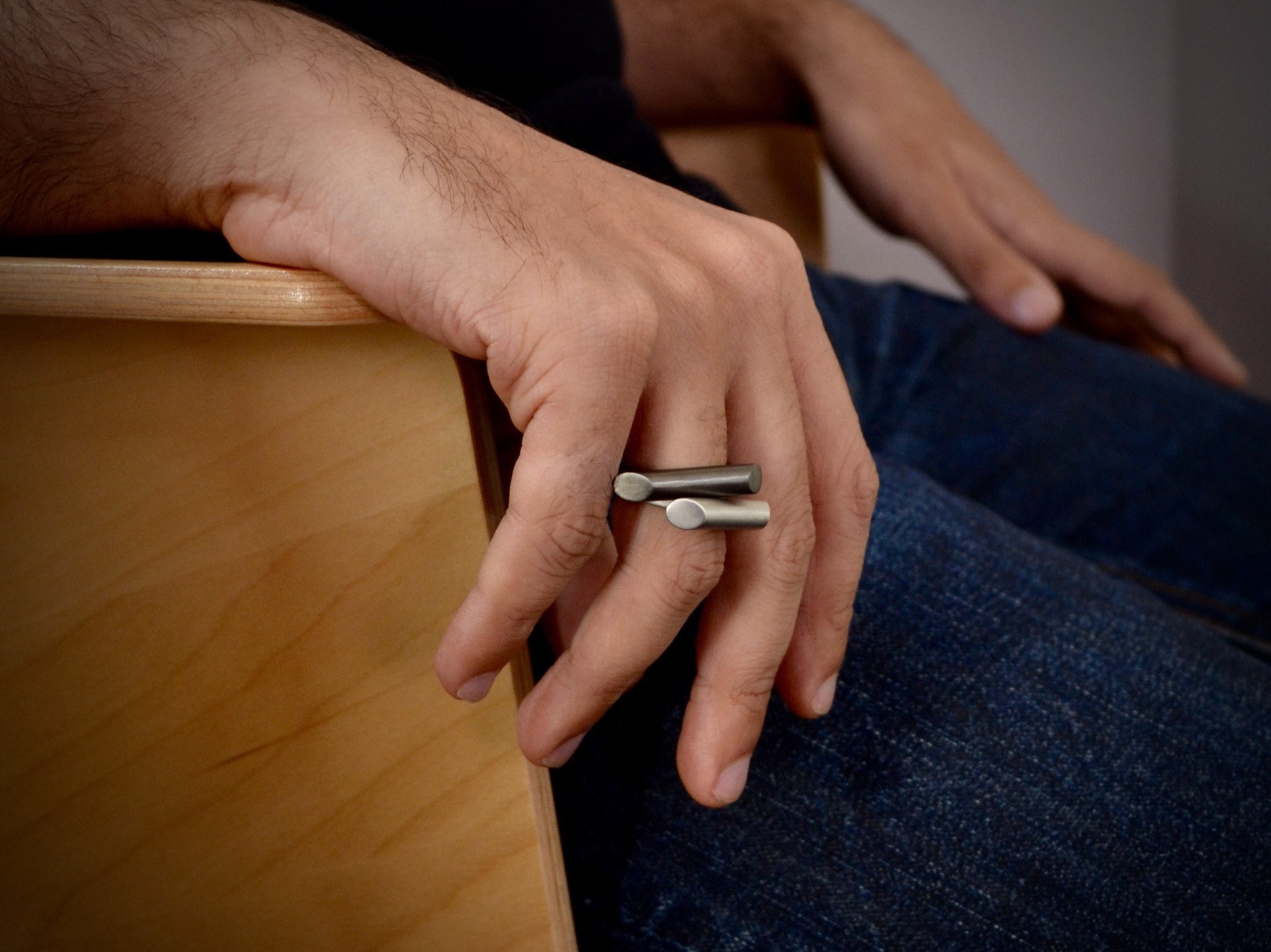 Sterling Silver Matte Ring Stackable Ring Minimalist Ring | Etsy