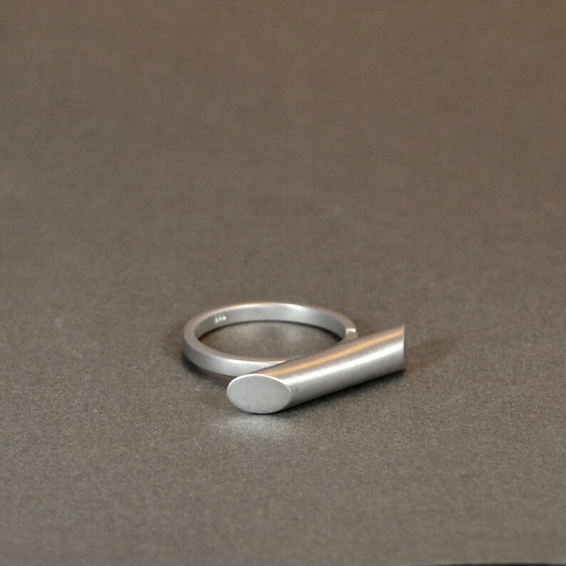 Sterling Silver Matte Ring Stackable Ring Minimalist Ring | Etsy