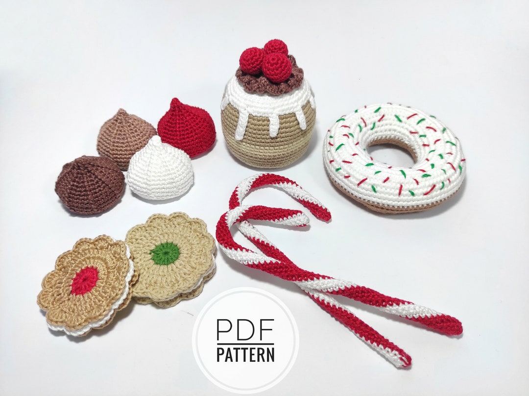 Comida a crochet Patrones de crochet Navidad crochet Patrón navideño ...