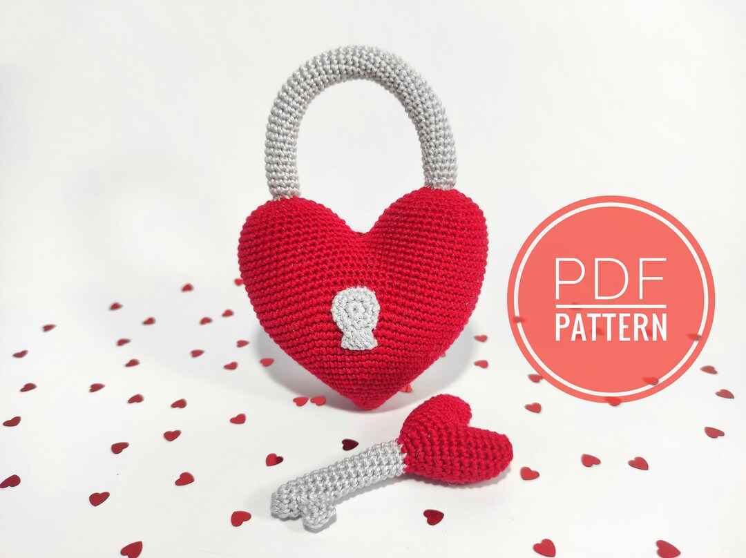 Crochet Heart Valentines Day Decor Crochet Patterns Valentine Ornament ...