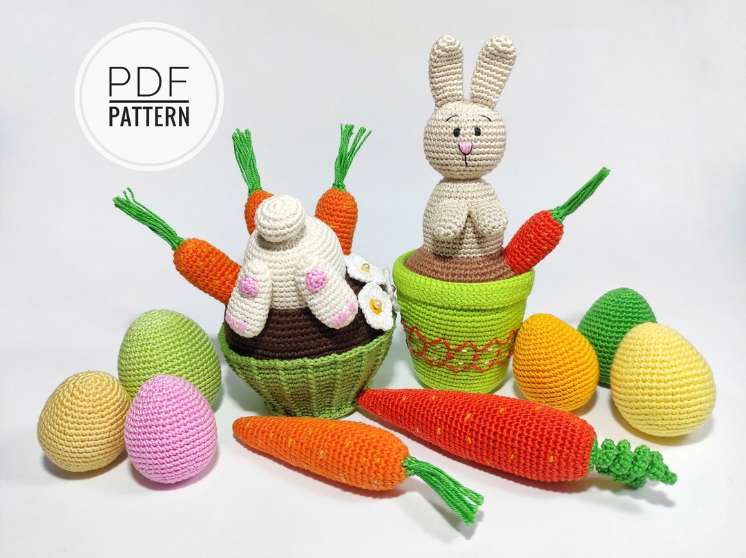 Crochet Patterns Easter Crochet Bunny Pattern Amigurumi Rabbit Easter ...