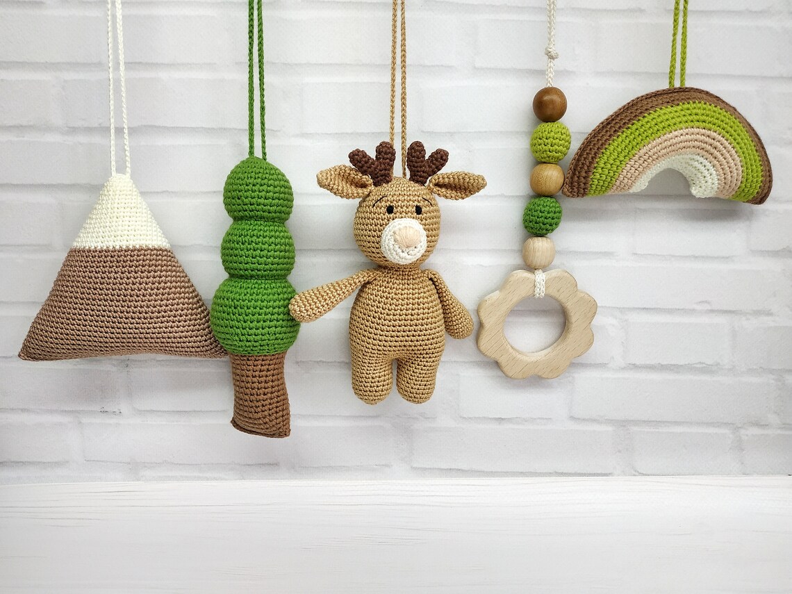 Baby deer nursery Stuffed deer Baby gym toy Deer toy Baby gym | Etsy