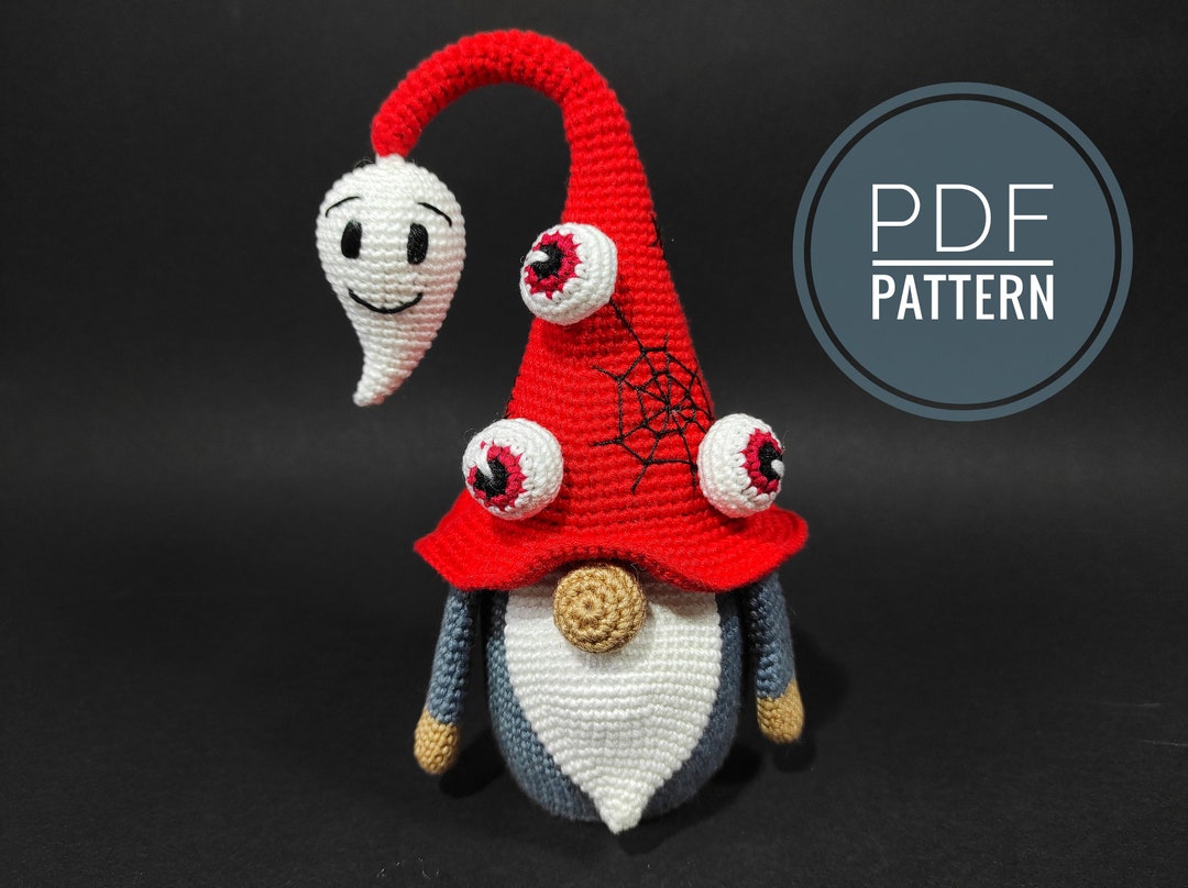Gnome Patterns Halloween Gnome Decor Halloween Pattern Hanging Ghost ...